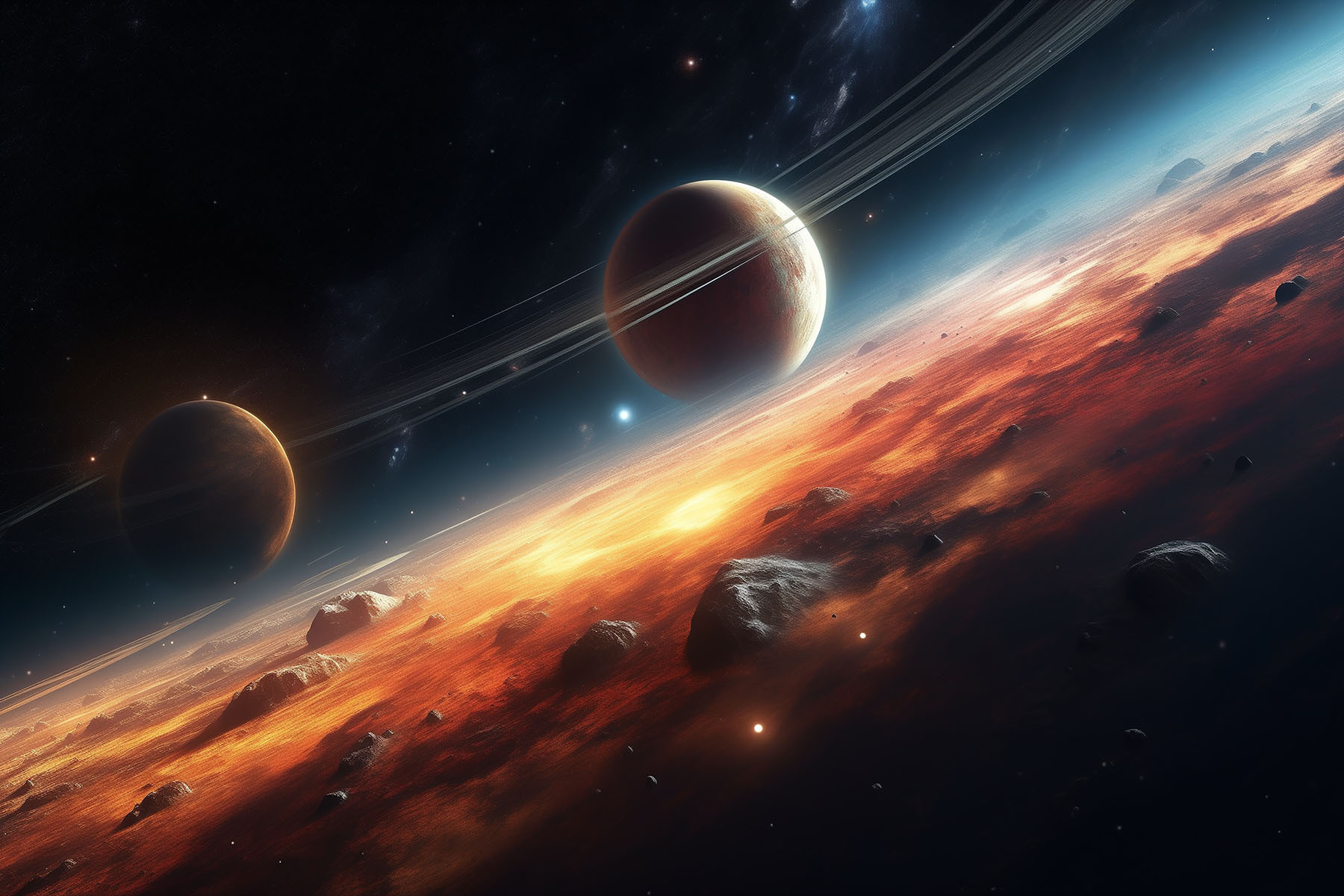Quadri I pianeti nello spazio : s36816 - Tapeko.it